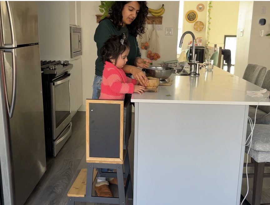 DIY IKEA Hack: Learning tower with Chalkboard - Hana's Happy Home