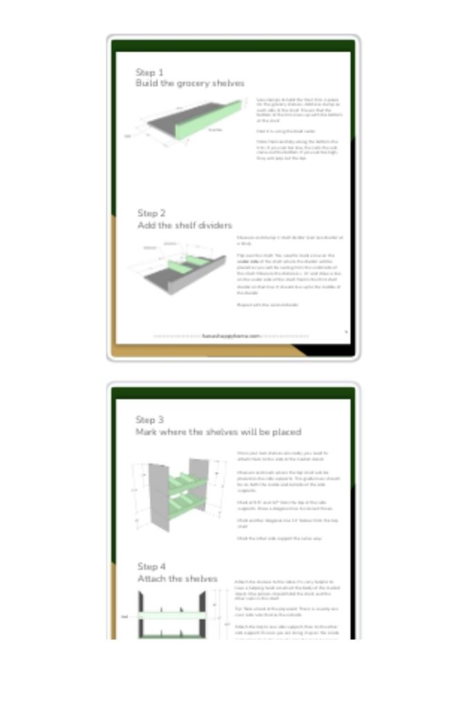 Build a Kid's Grocery Store - Printable Building Plans - Hana's Happy Home