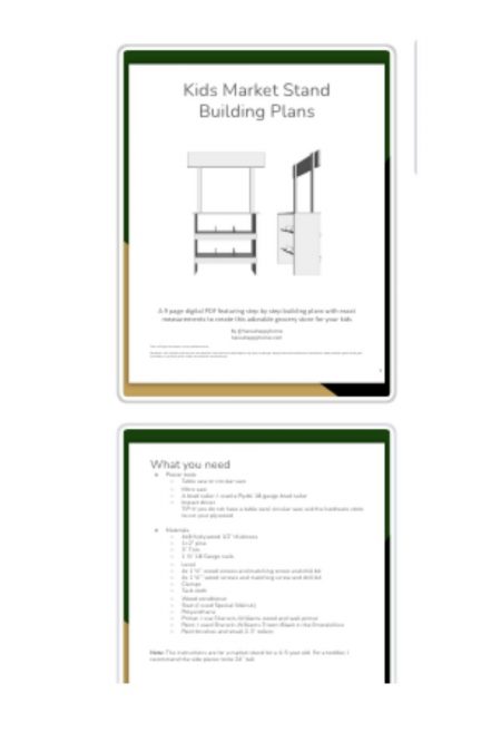 Build a Kid's Grocery Store - Printable Building Plans - Hana's Happy Home