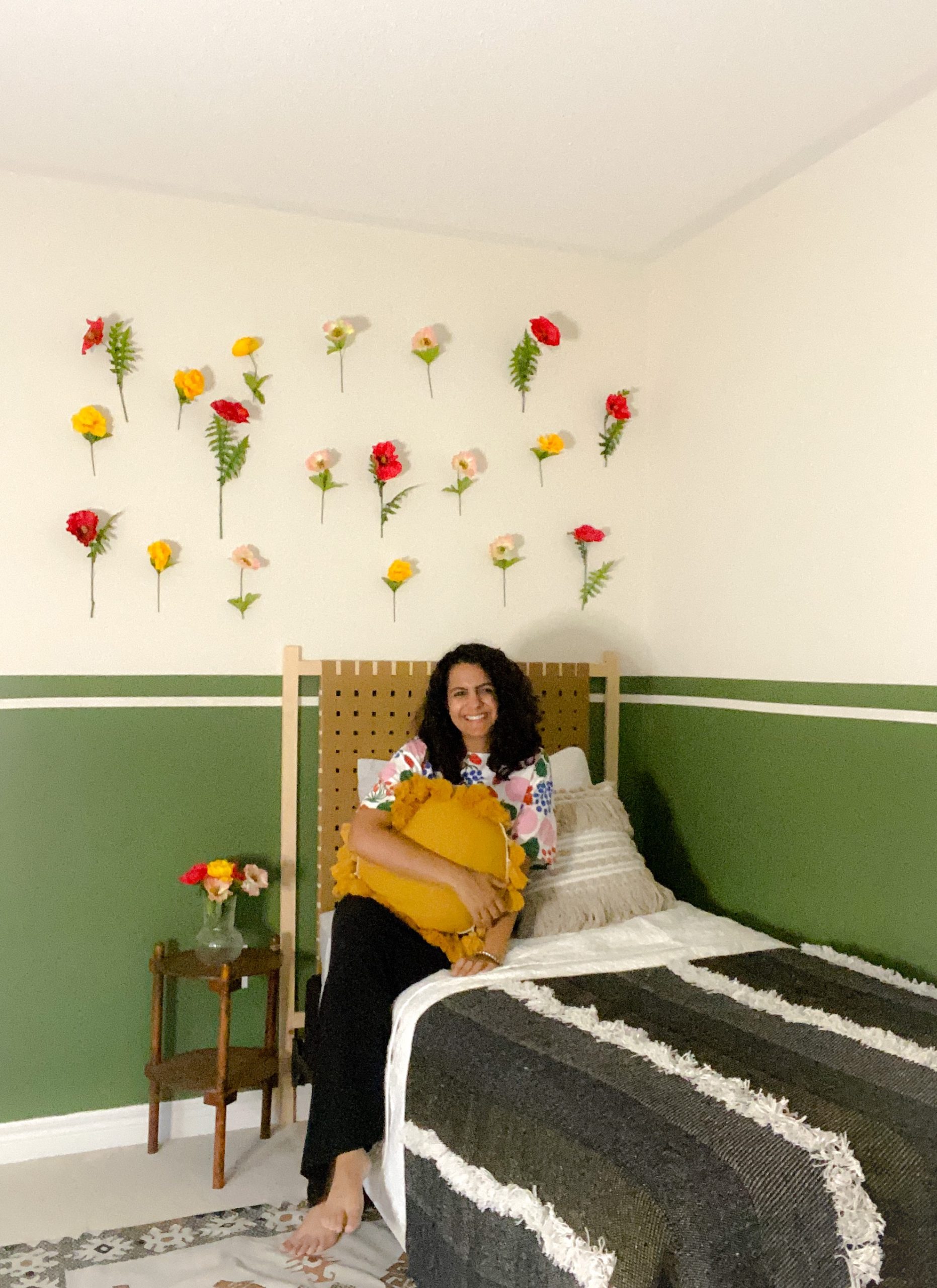 How to paint a color block wall - Hana's Happy Home