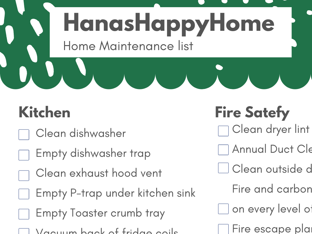 Moving into a new house checklist - Hana's Happy Home