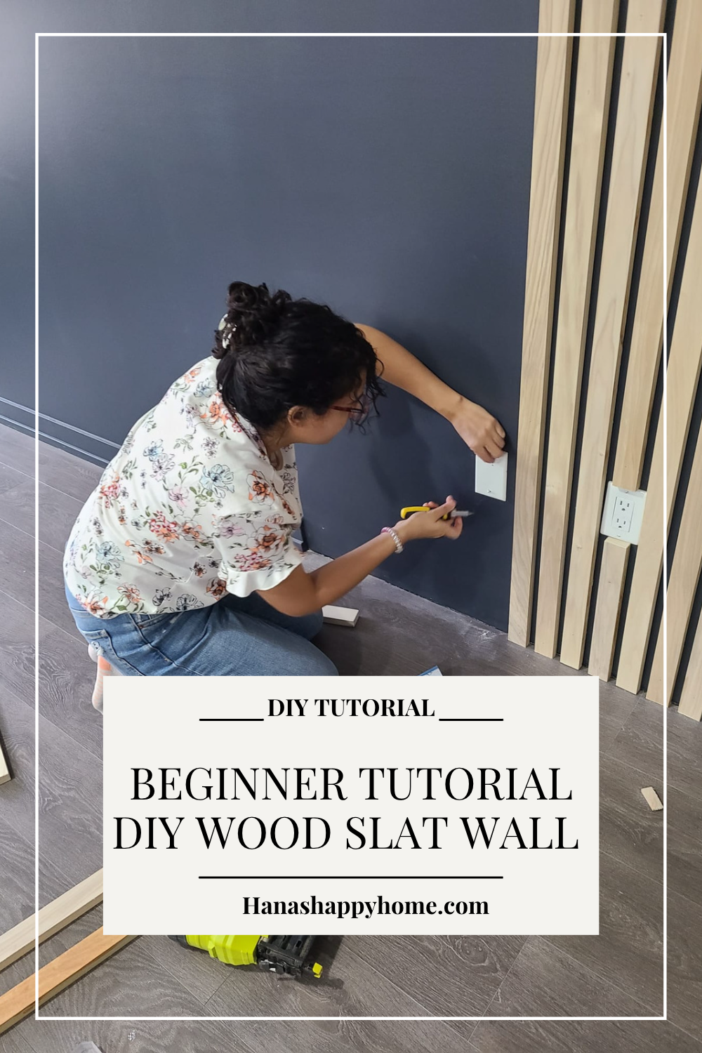 Step By Step Diy Wood Slat Wall Hana S Happy Home