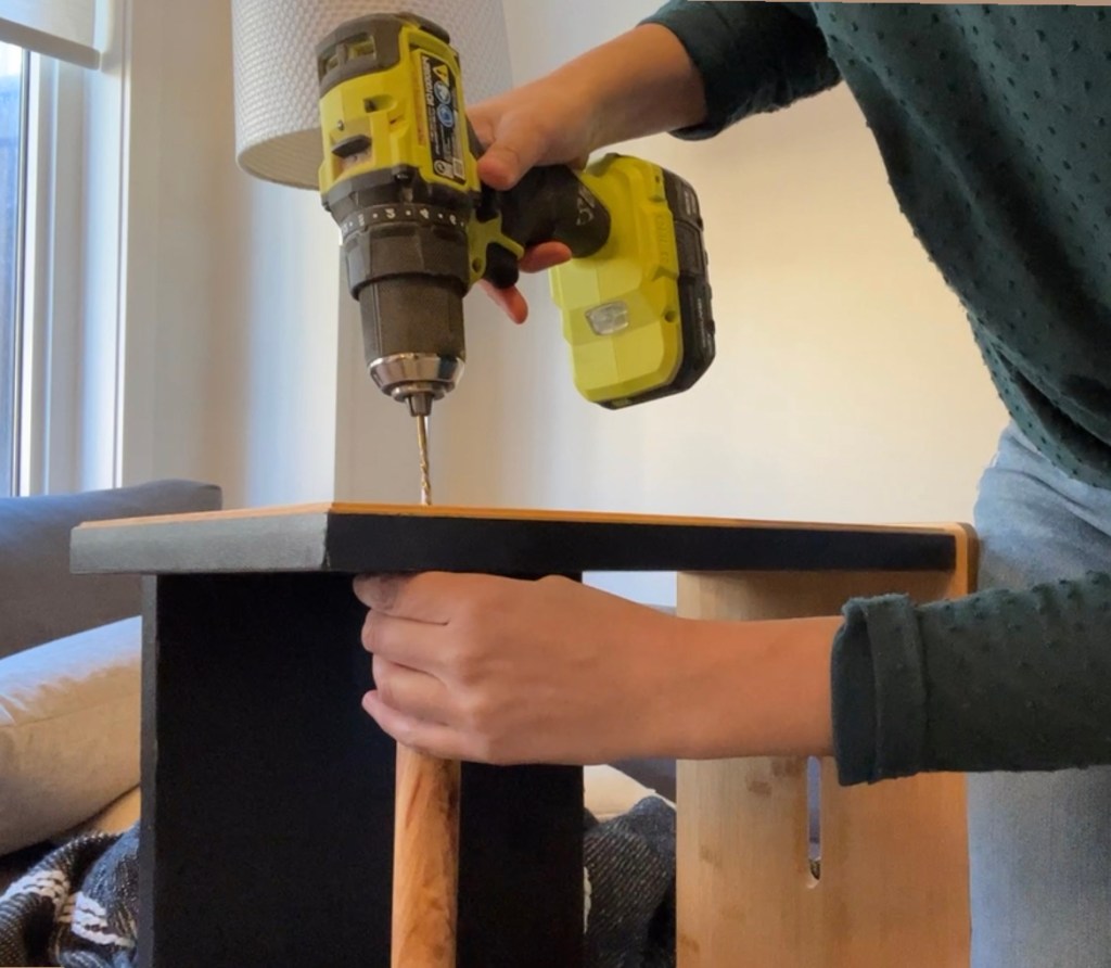 DIY IKEA Hack: Learning tower with Chalkboard - Hana's Happy Home