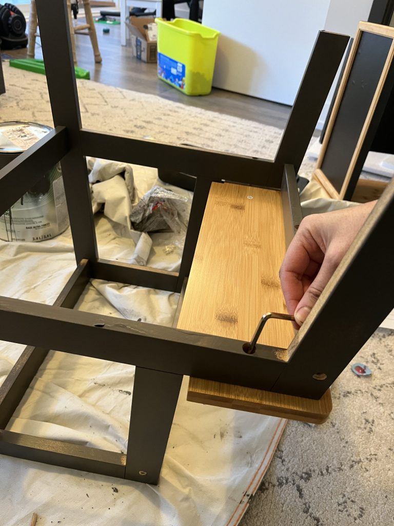 DIY IKEA Hack: Learning tower with Chalkboard - Hana's Happy Home