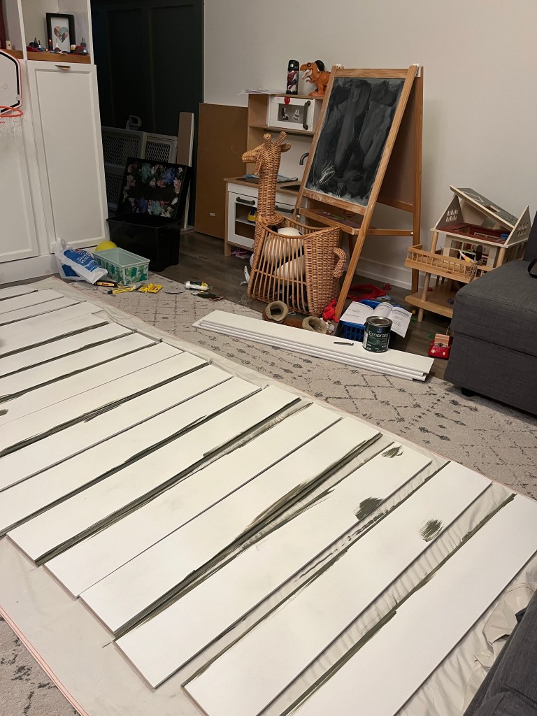 How to Paint Shiplap - Hana's Happy Home