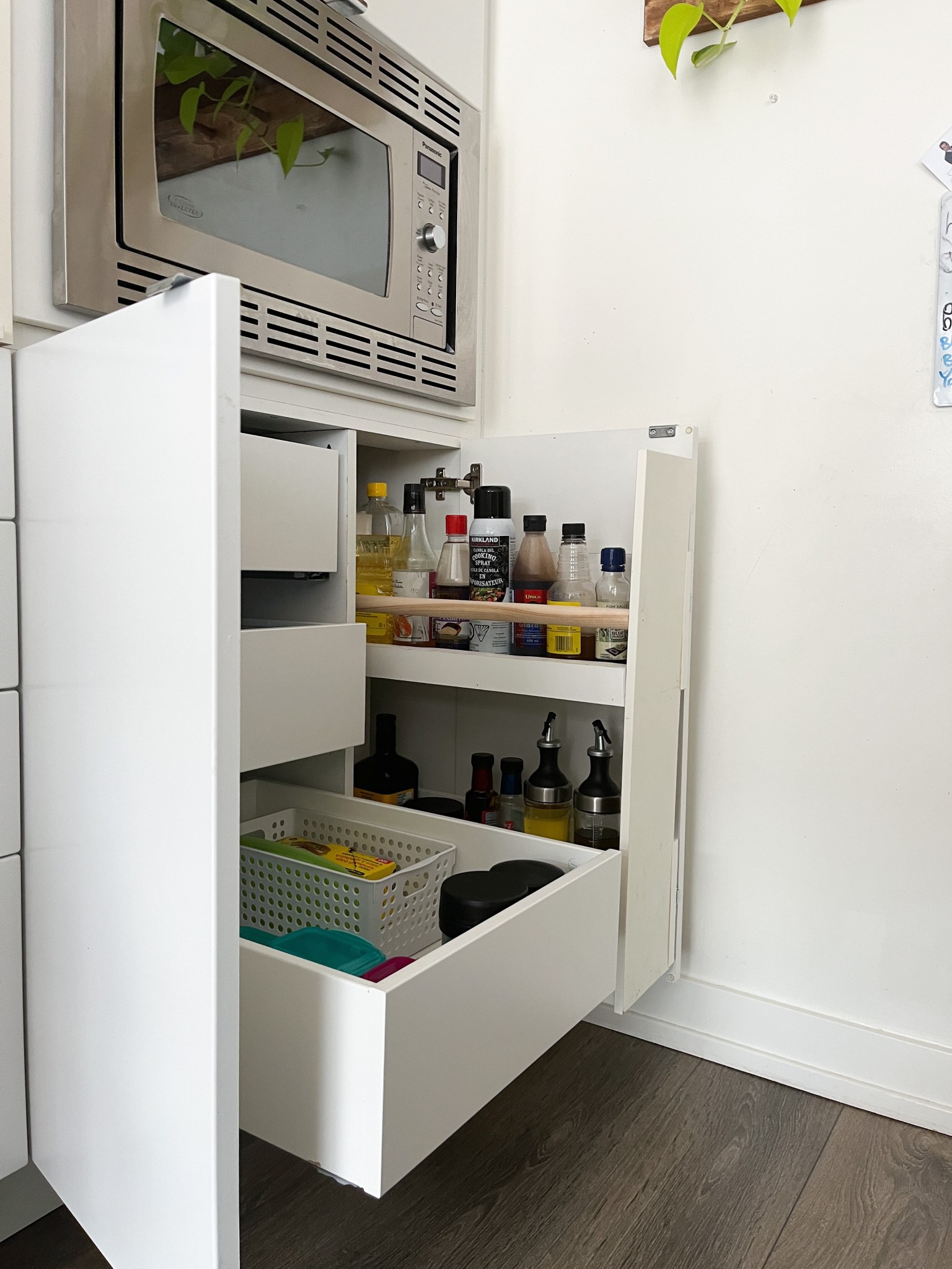 The easiest way to add sliding drawers to existing kitchen cabinets ...
