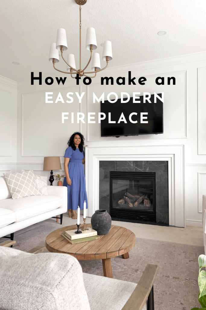 How to Build a Modern Fireplace Surround - Hana's Happy Home