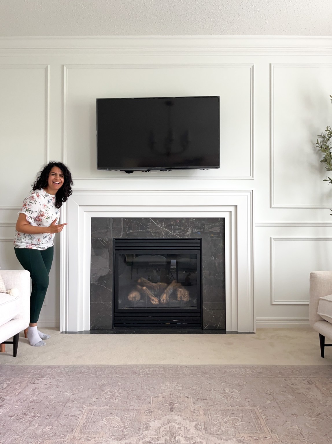 How to Build a Modern Fireplace Surround - Hana's Happy Home