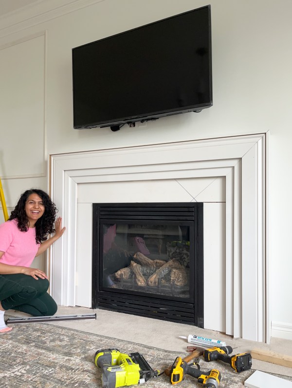 How to Build a Modern Fireplace Surround - Hana's Happy Home