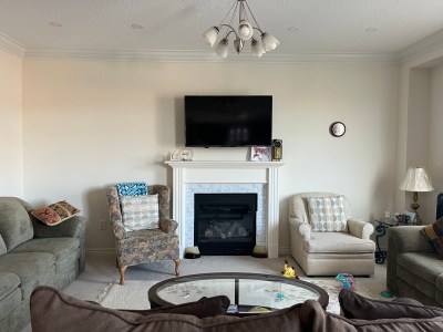 DIY Picture frame molding accent wall with chair rail - Hana's Happy Home