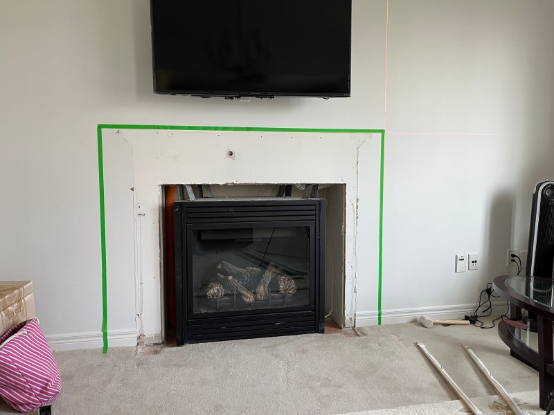 How to Build a Modern Fireplace Surround - Hana's Happy Home