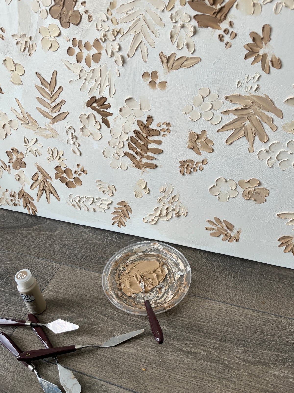 Easy DIY Textured Artwork - Hana's Happy Home