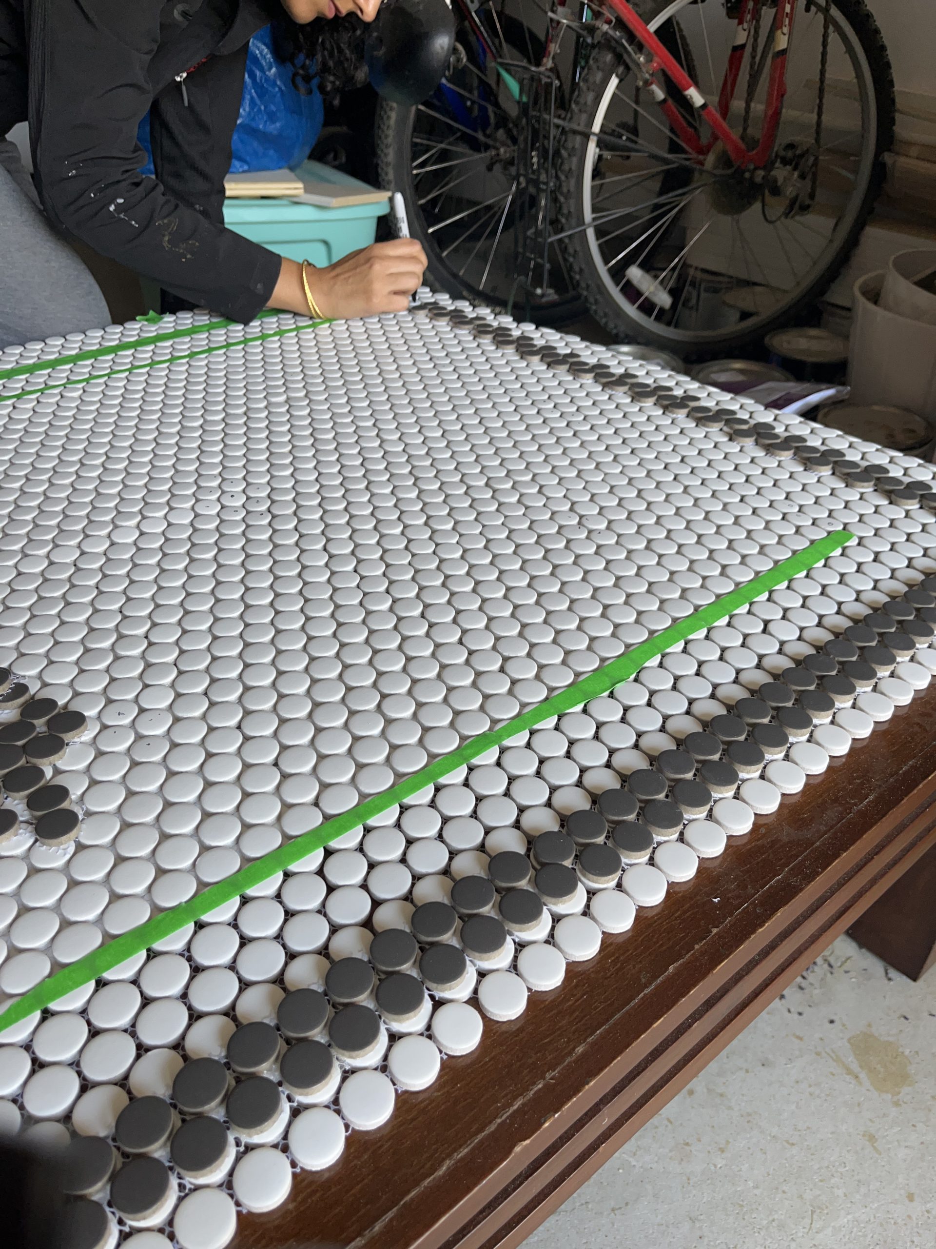 DIY Penny Tile Coffee Table - Hana's Happy Home