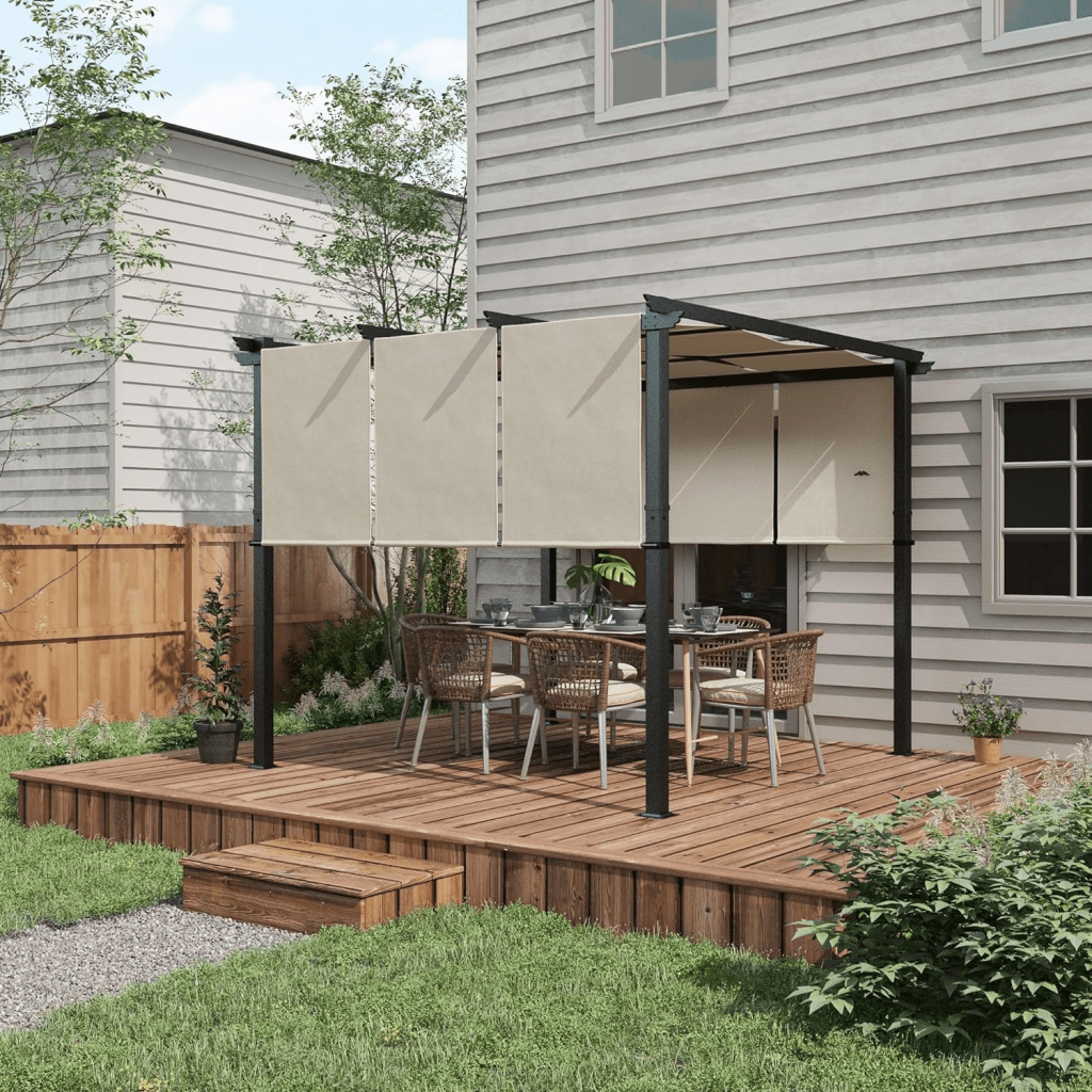 Budget Retractable Shade Pergolas - Hana's Happy Home