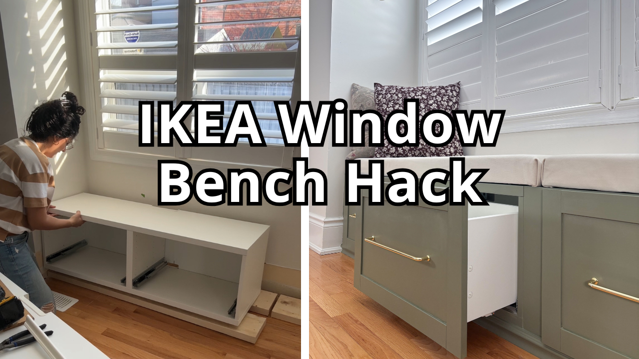 DIY IKEA Window Seat Hack with Hidden Storage - Hana's Happy Home